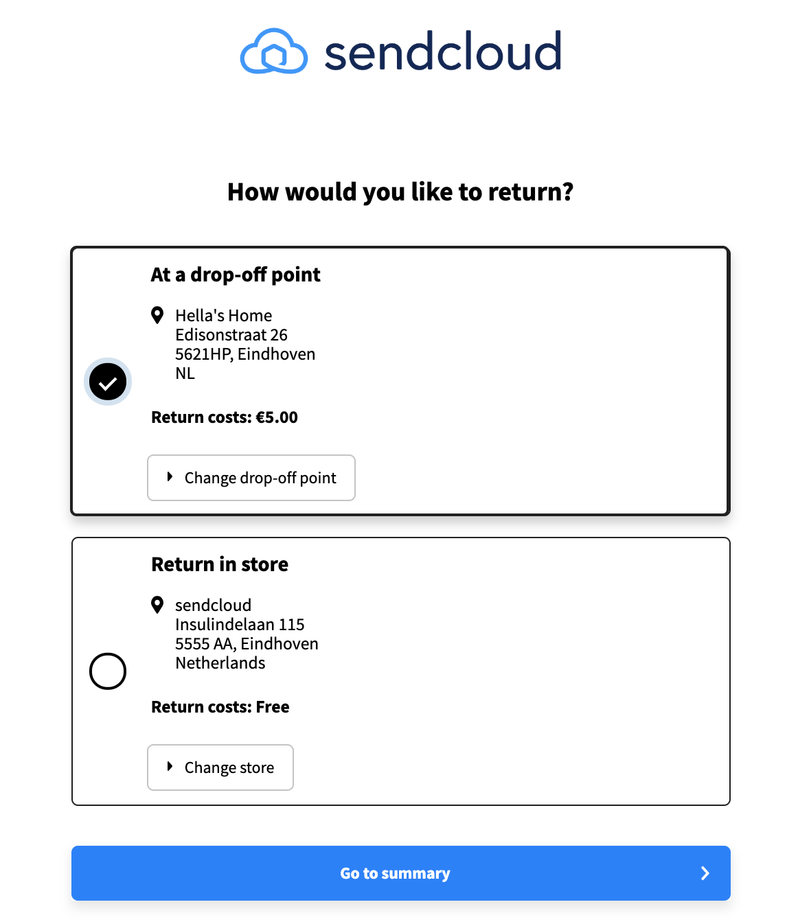 How to create a return – Sendcloud Help Center